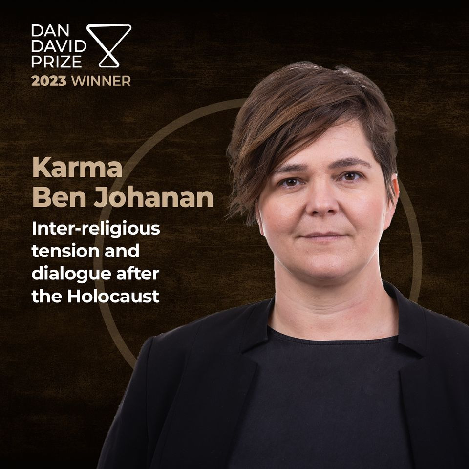 Dr. Karma Ben Johanan has been awarded the prestigious Dan David prize ... Dr. Karma Ben Johanan has been awarded the prestigious Dan David prize ...